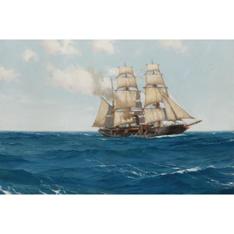 Montague Dawson | The corvette Dupleix in open ocean | MutualArt