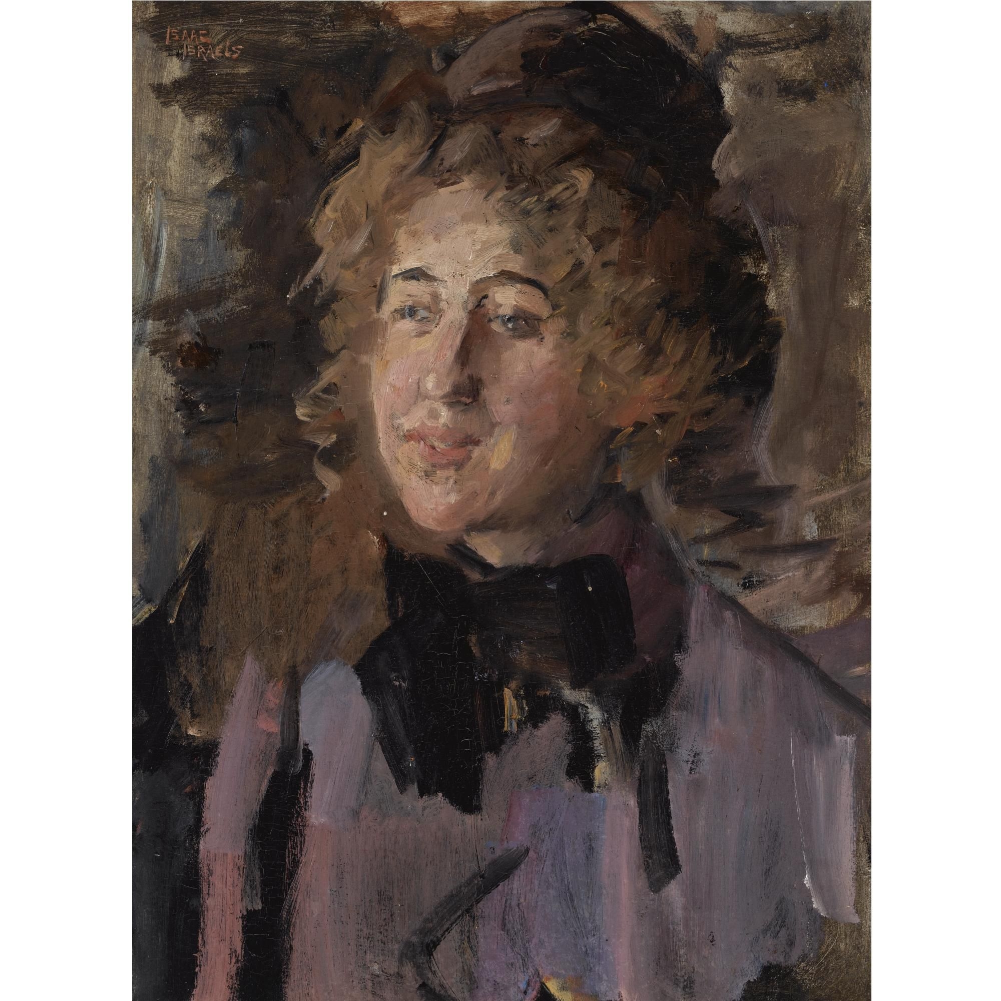 Isaac Israëls | lady in violet | MutualArt