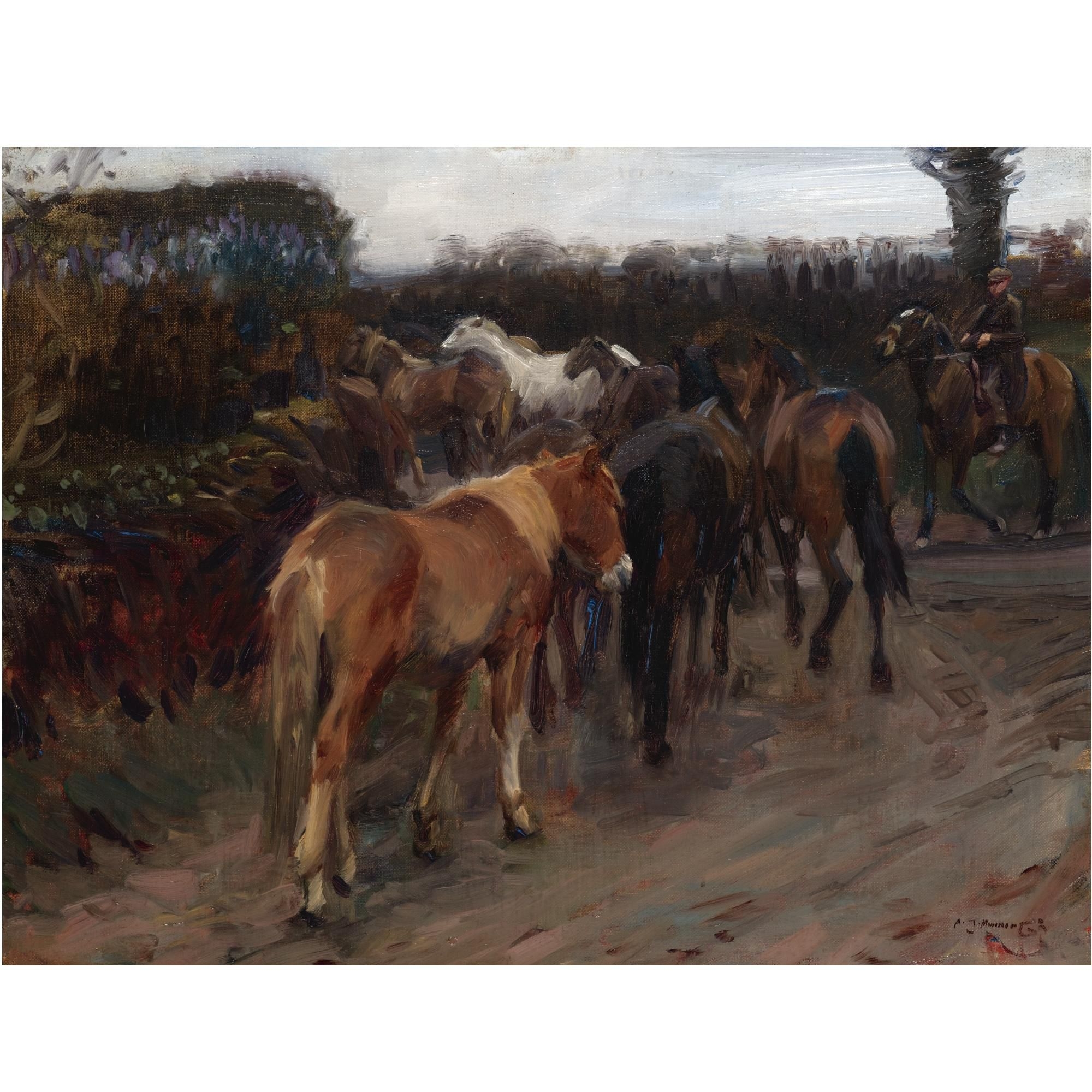 Sir Alfred James Munnings | Portrait of Lady Barbara Lowther on ...