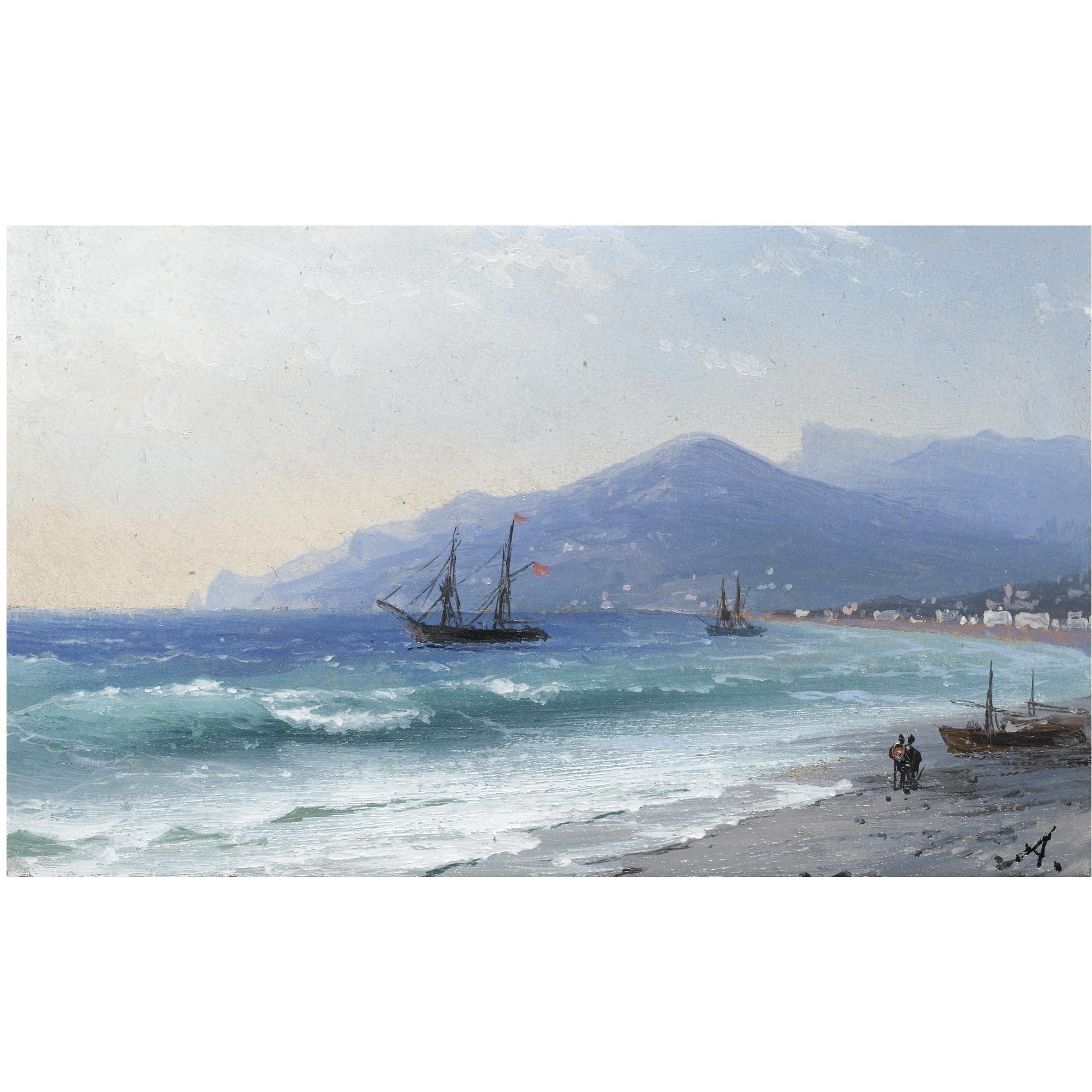 Ivan Aivazovsky | moonlit landing | MutualArt