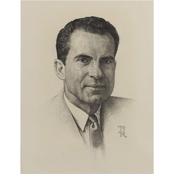 Norman Rockwell | Portrait of Richard Nixon (1960) | MutualArt