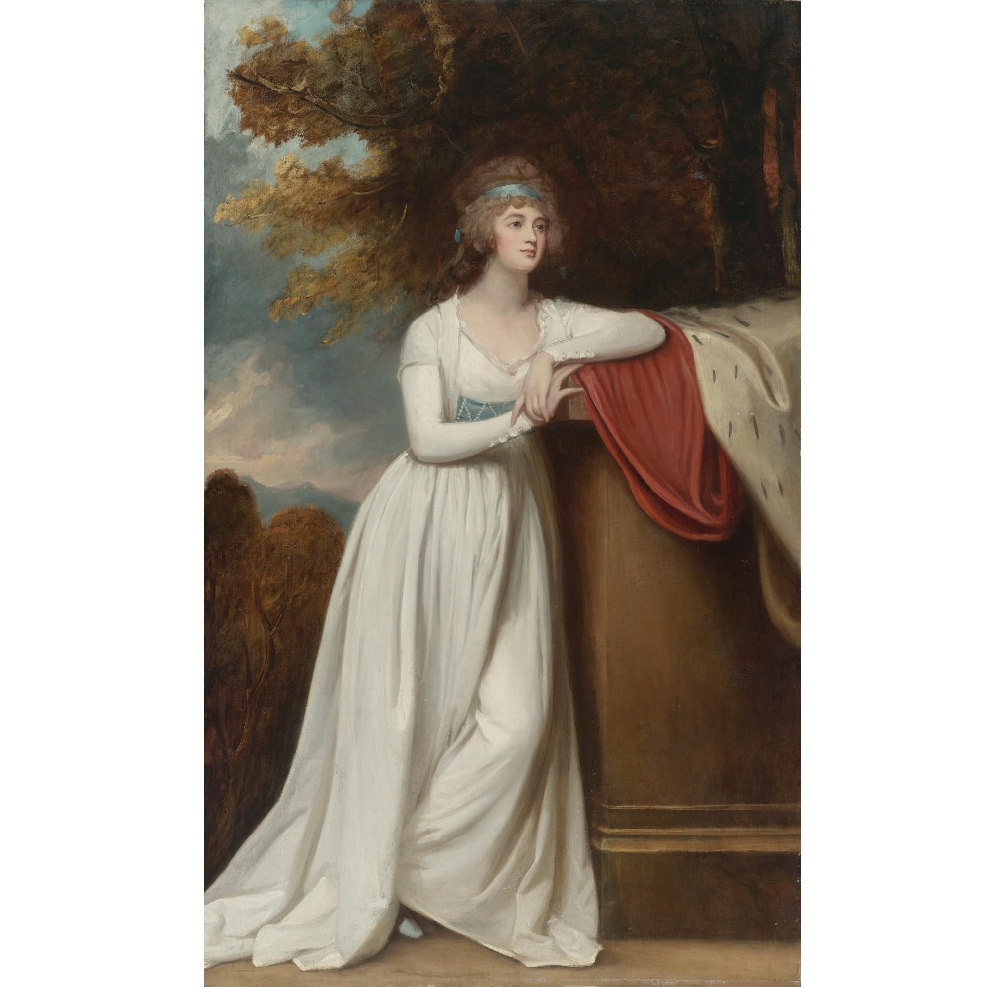 George Romney | Portrait of Barbara, Marchioness of Donegall | MutualArt