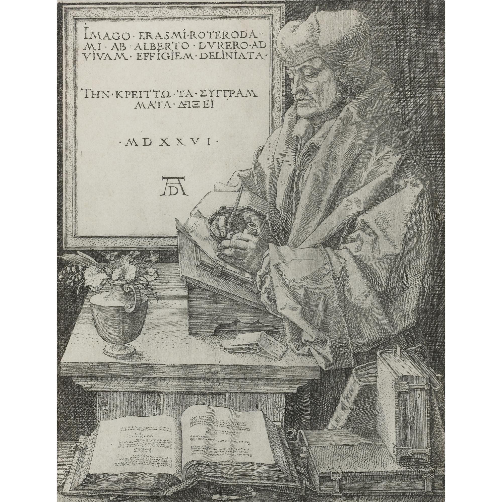 Albrecht Dürer | ERASMUS OF ROTTERDAM (B. 107; M., HOLL. 105) | MutualArt