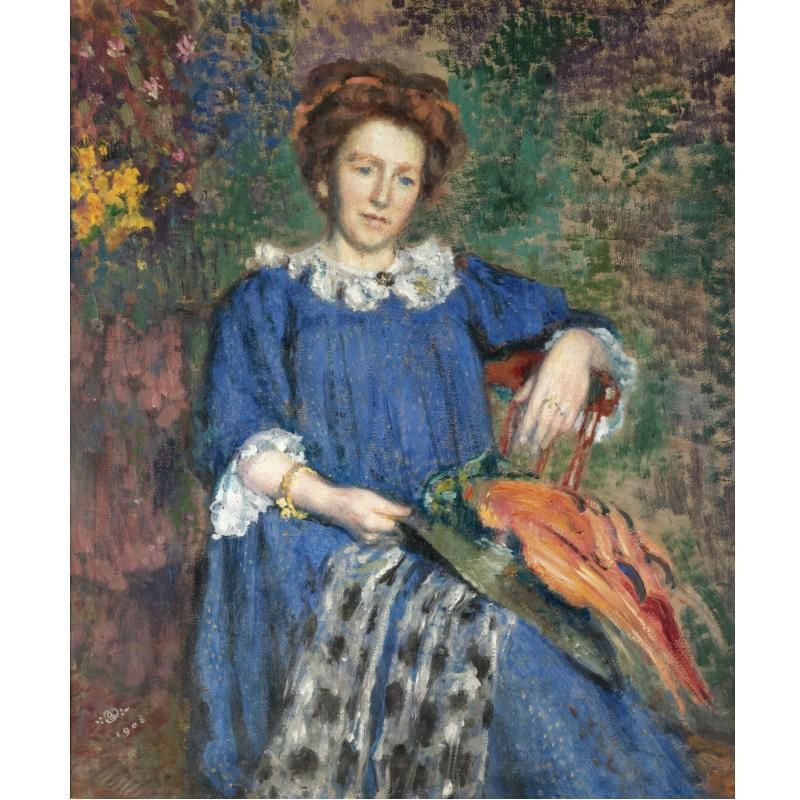 Georges Lemmen | PORTRAIT DE MADAME LEMMEN (1908) | MutualArt