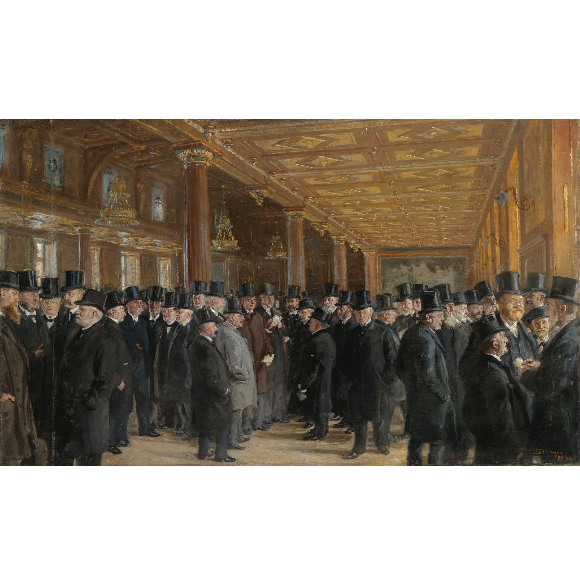 Peder Severin Krøyer | Fra Københavns Børs. Portrætbillede (The Stock ...
