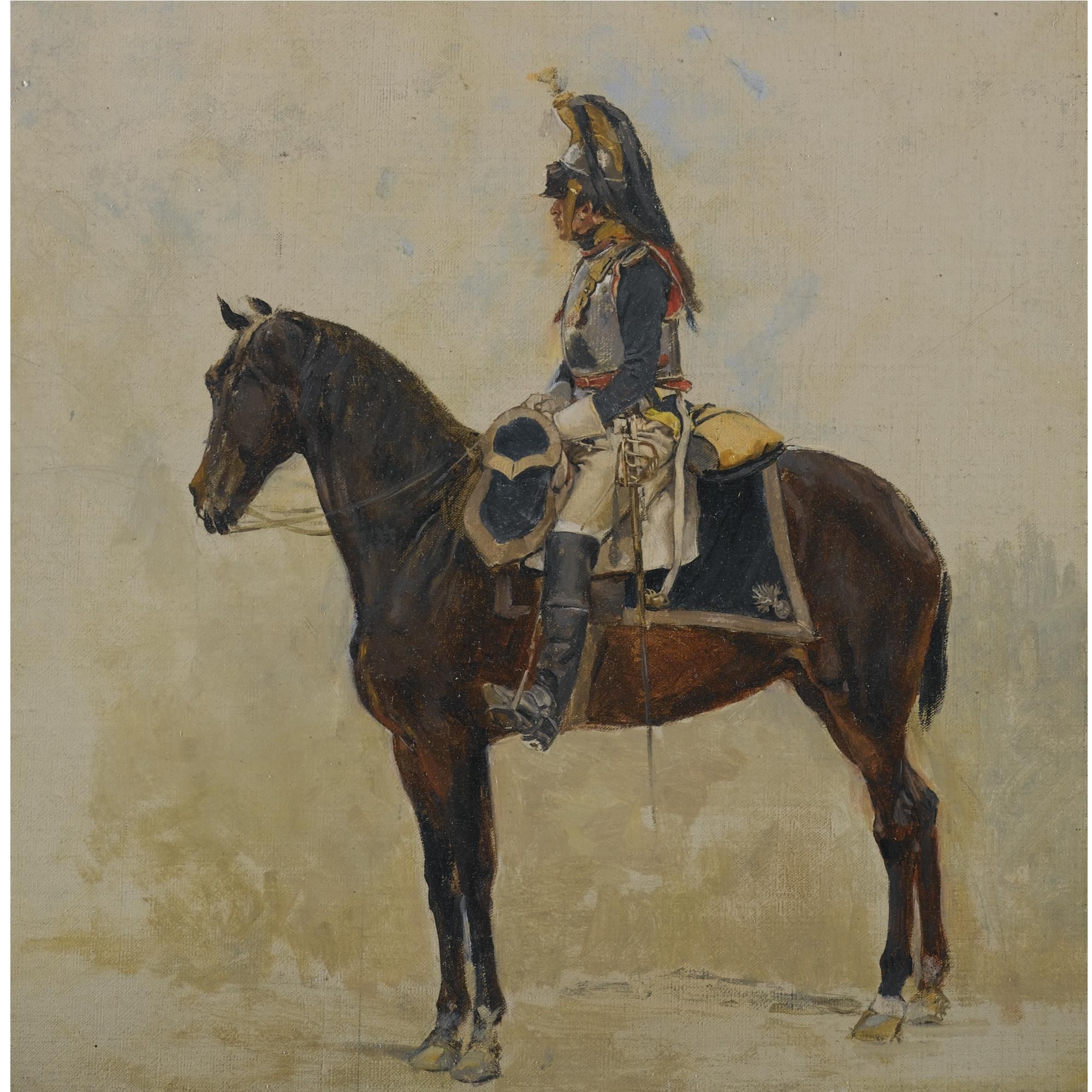 Jean-Louis-Ernest Meissonier | Un Cuirassier (1876) | MutualArt