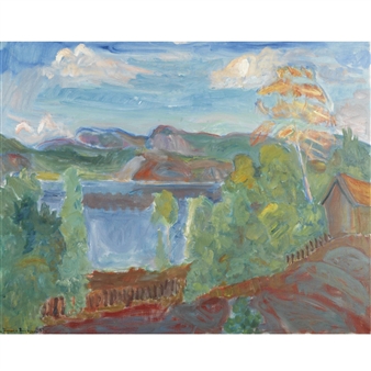 Thorvald Erichsen | Sommerdag ved Fjorden (A Summer's Day by the Fjord ...
