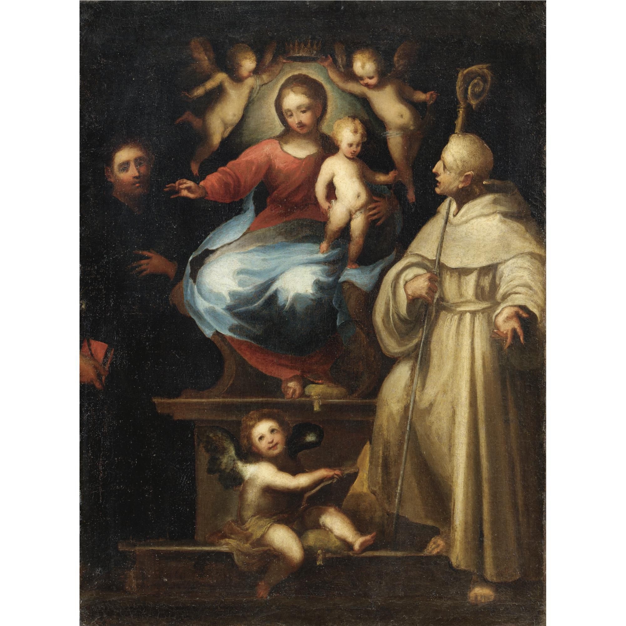 Francesco Vanni | Madonna col Bambino tra San Paolo e San Benedetto ...