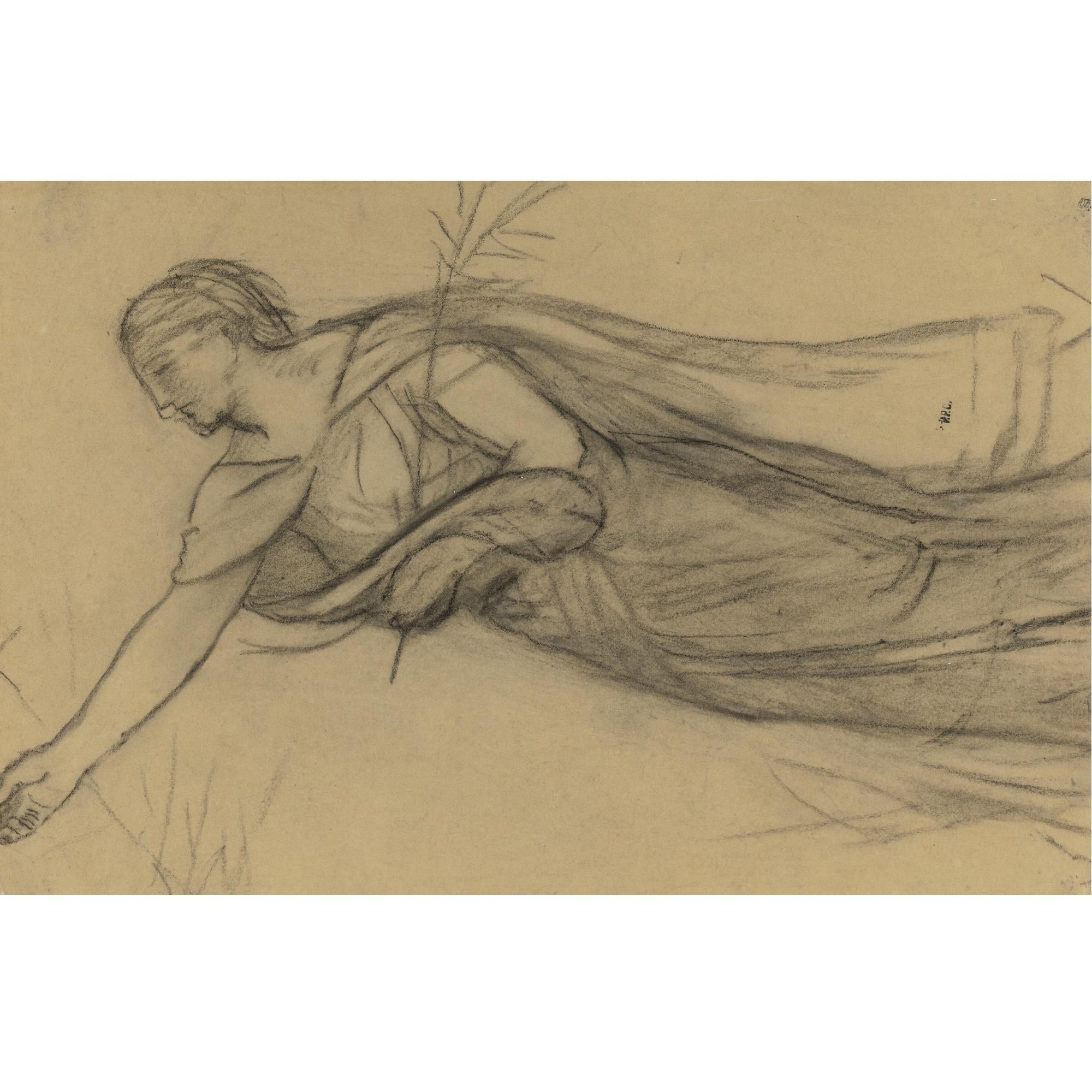 Pierre Puvis de Chavannes | Study for an Allegorical Figure: A Muse ...