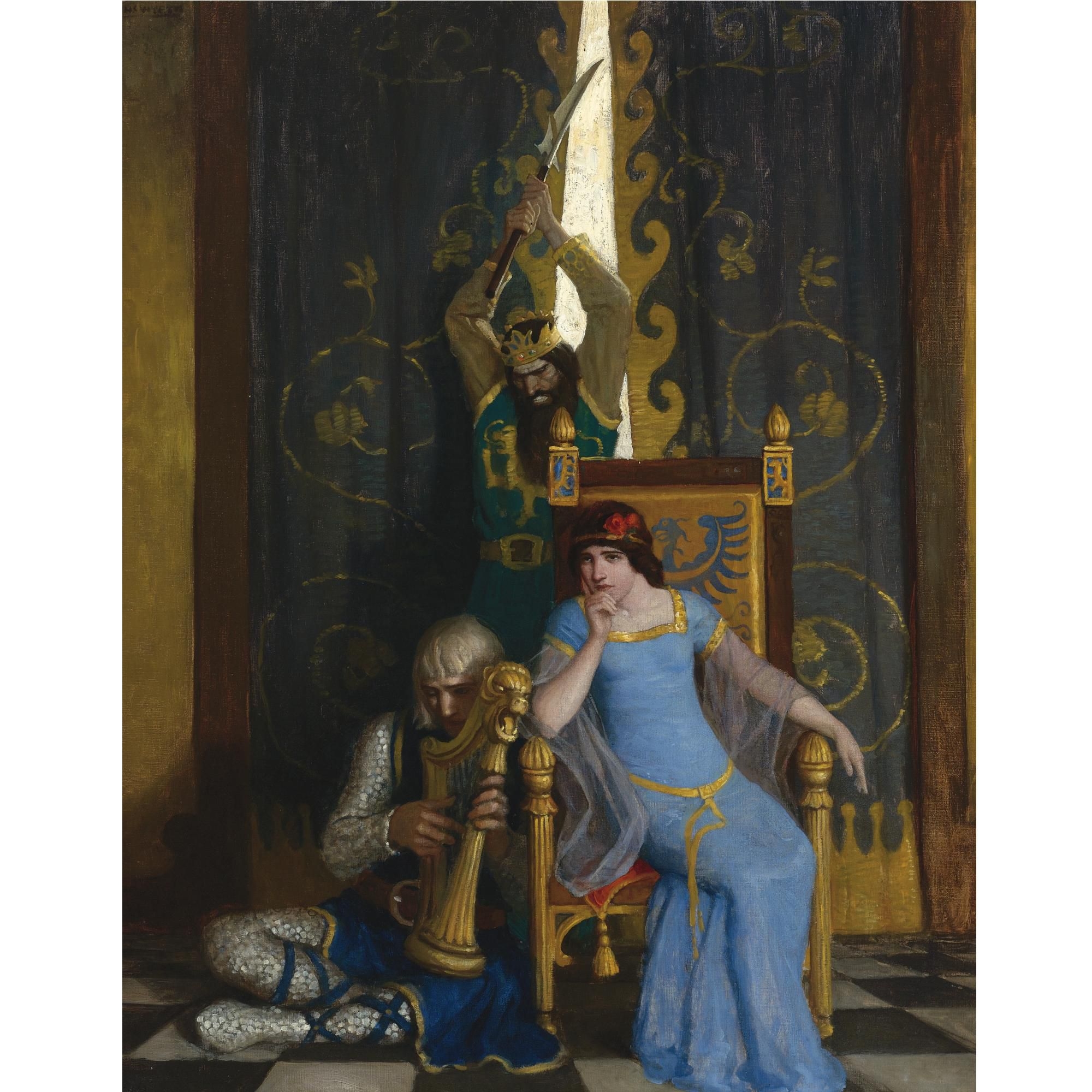 N.C. Wyeth | King Mark Slew The Noble Knight Sir Tristram (1917 ...