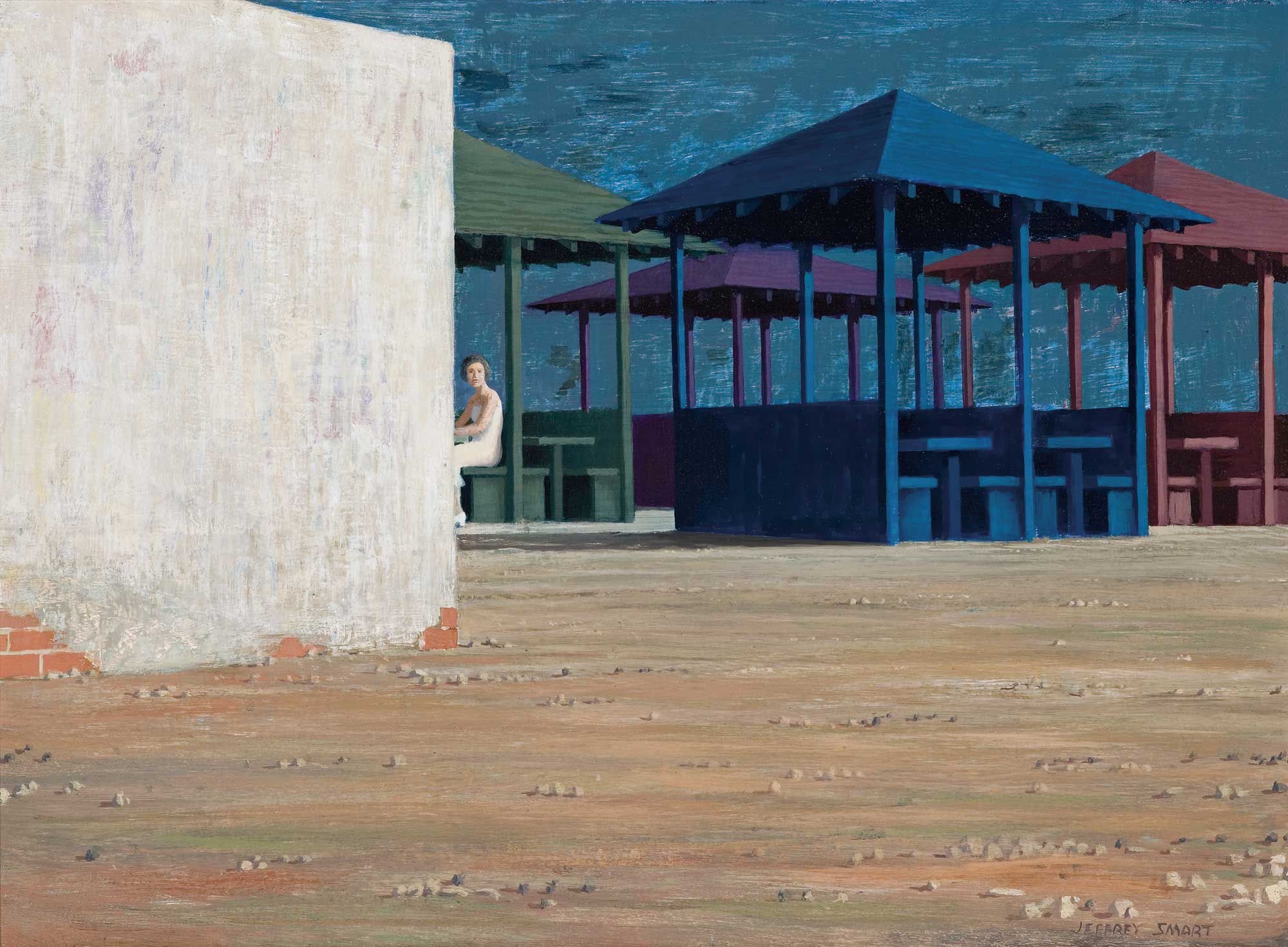 Jeffrey Smart | THE SHELTER SHEDS (1961) | MutualArt