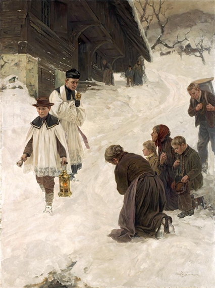 Hans Bachmann | BESEGNUNG IM DORF BLESSING IN THE VILLAGE | MutualArt