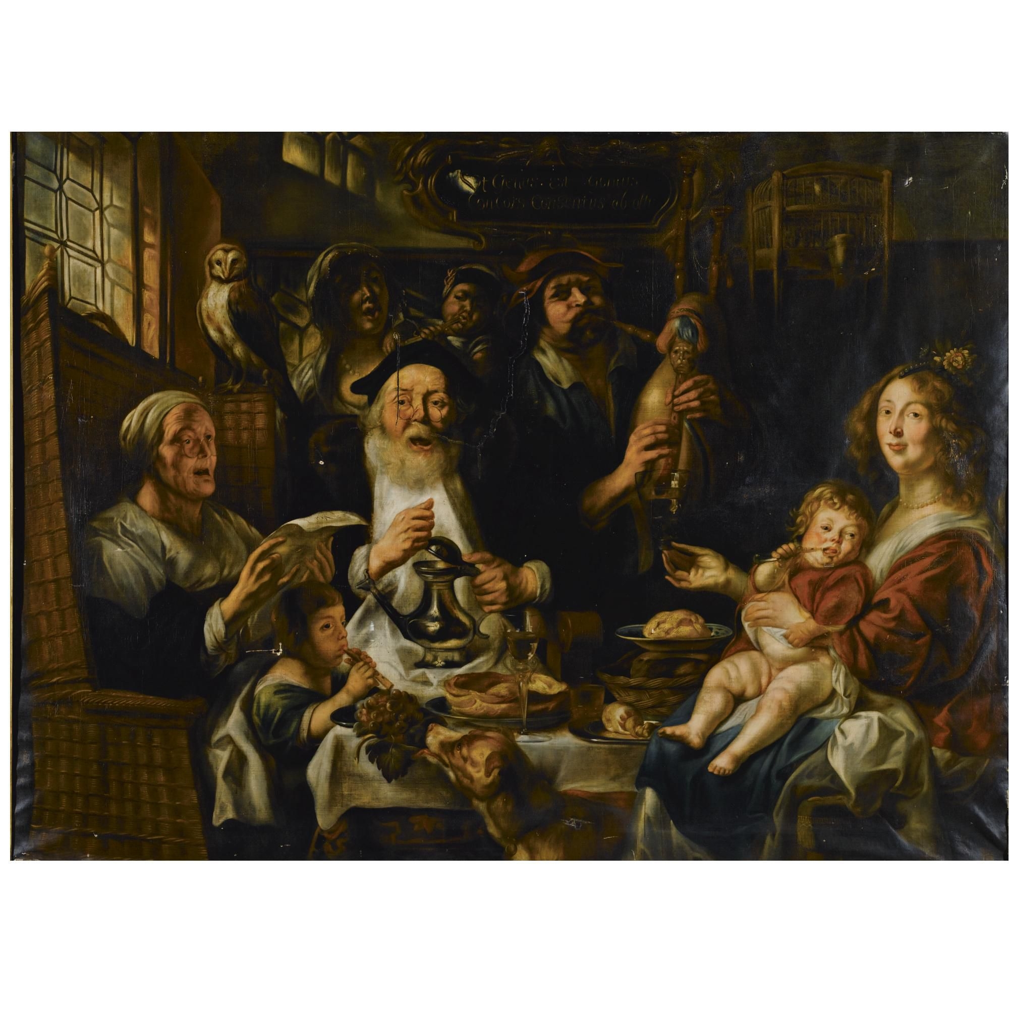 Jacob Jordaens | As the Old Sang, So the Young Pipe | MutualArt