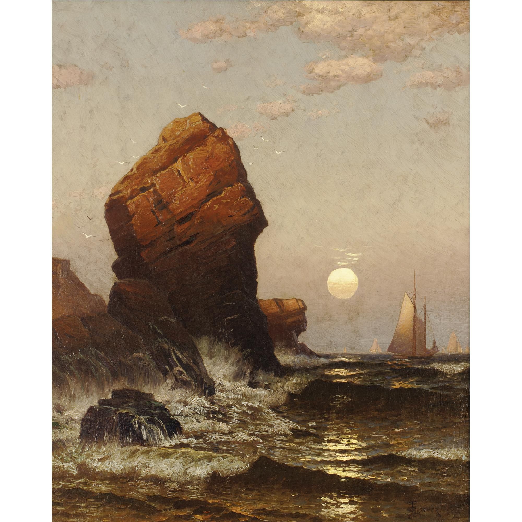 Alfred Thompson Bricher | Seascape, Early Evening | MutualArt