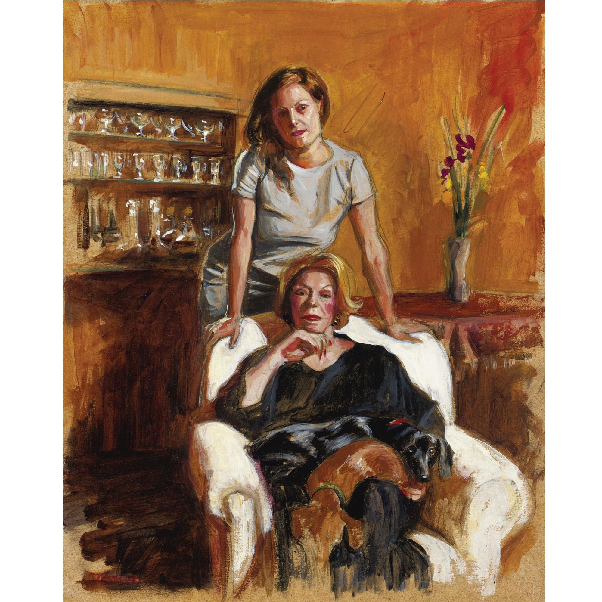 Delia Brown | Study for Portrait with Pablo and Chiquita 1 (2001 ...