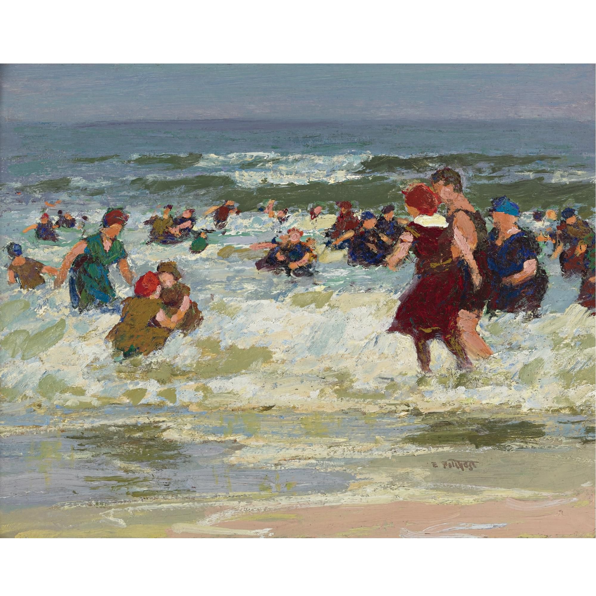 Edward Potthast | A SUMMER'S NIGHT | MutualArt