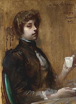 Albert Besnard | la tasse de the | MutualArt
