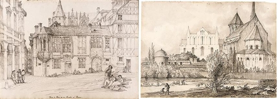 Henry Edridge | A FOLIO OF VIEWS OF FRENCH CHATEAUX AND CATHEDRAL TOWNS ...