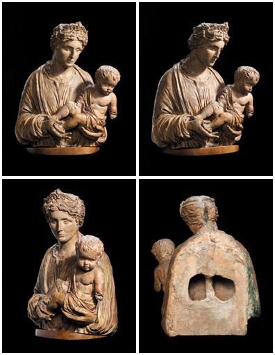 Andrea Riccio | A TERRACOTTA BUST OF THE VIRGIN AND CHILD | MutualArt