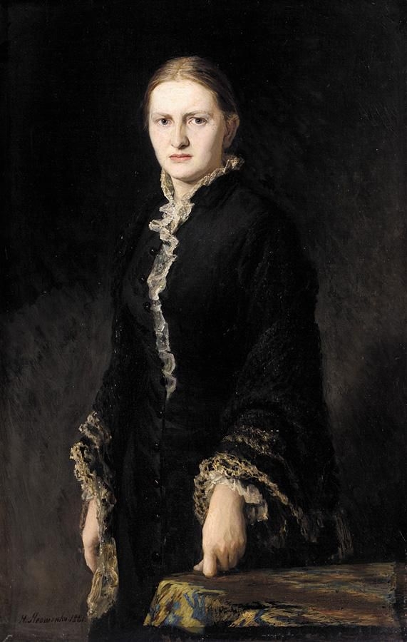 Nikolai Yaroshenko | PORTRAIT OF A LADY IN BLACK | MutualArt