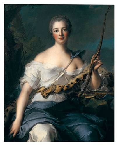 Jean-Marc Nattier | PORTRAIT OF MADAME DE POMPADOUR IN THE GUISE OF DIANA | MutualArt