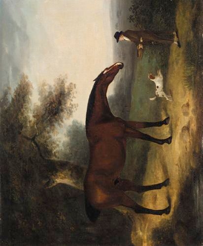 Edwin Cooper | A GROOM FEEDING A HORSE IN A LANDSCAPE | MutualArt