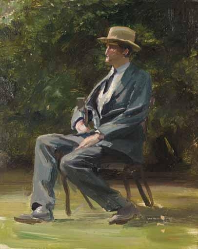 Douglas Stannus Gray | PORTRAIT OF A SEATED GENTLEMAN | MutualArt