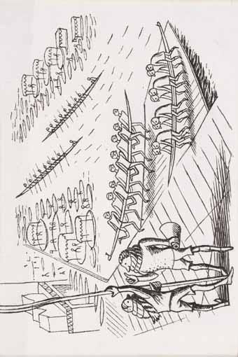 Edward Bawden | HENLEY ON THAMES BUT SHELL IN THE TANK | MutualArt