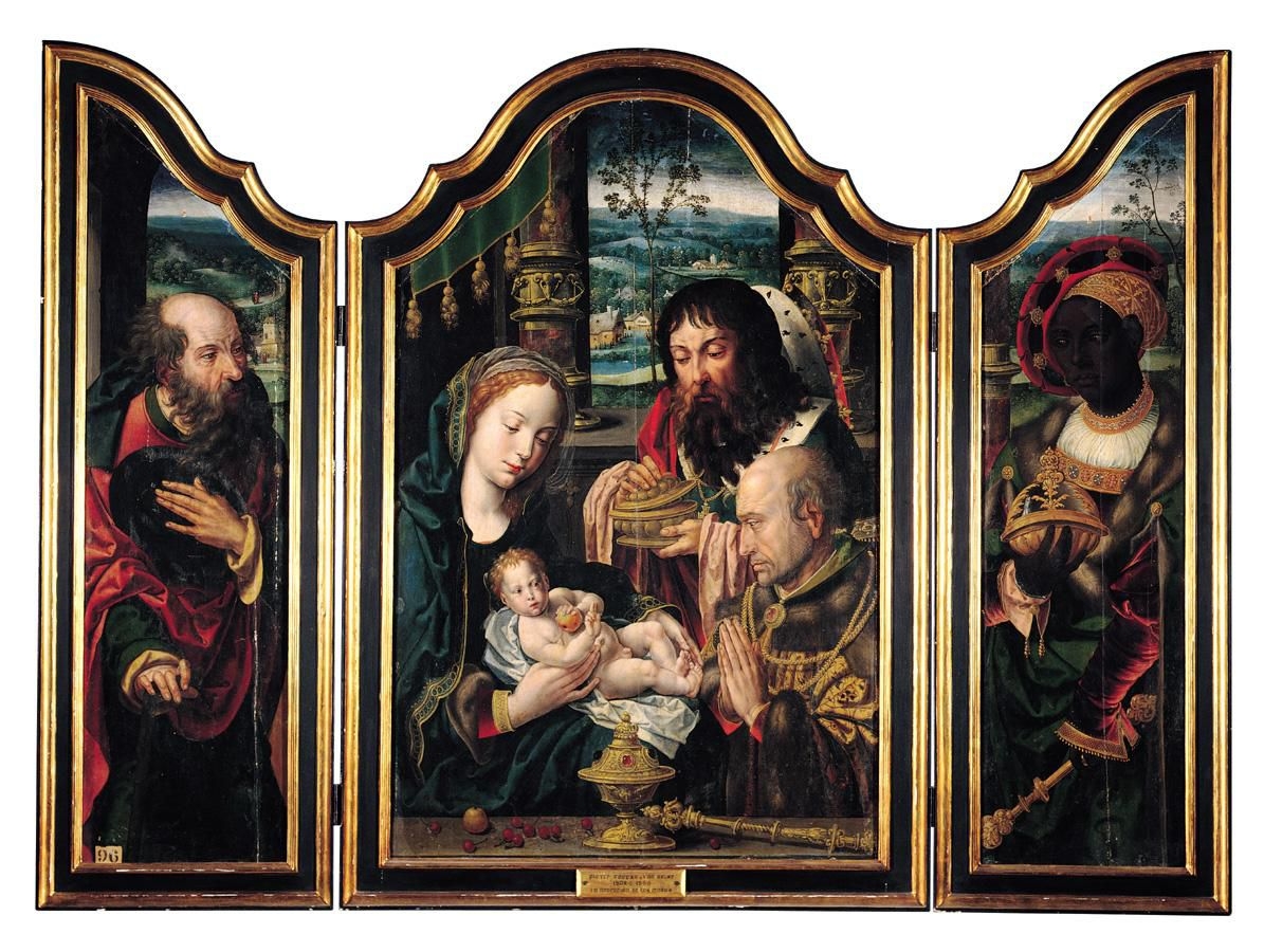 Pieter Elder | A TRIPTYCH: CENTRAL PANEL: THE ADORATION OF THE MAGI LEFT WING: SAINT JOSEPH ...