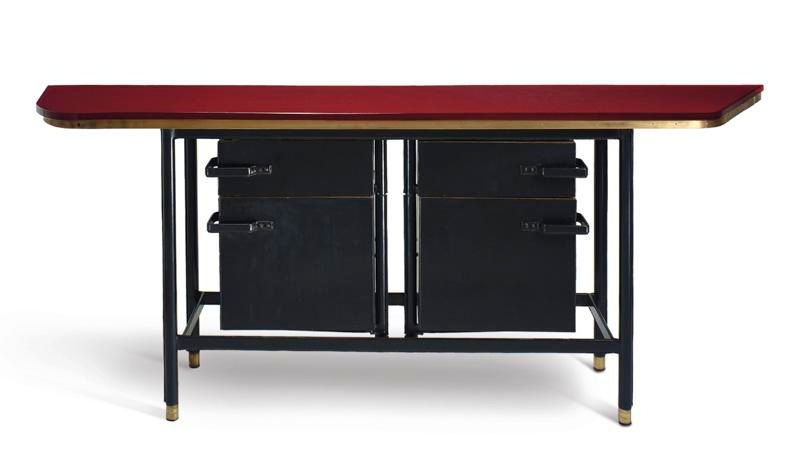Jacques Adnet | PAIR OF CONSOLE TABLES | MutualArt