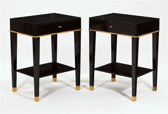 Jacques Adnet | PAIR OF CONSOLE TABLES | MutualArt