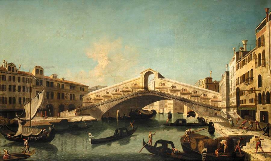 Bernardo Bellotto | VENICE, A VIEW OF THE RIALTO BRIDGE | MutualArt