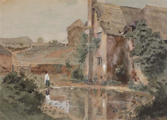 George Robert Lewis | THE FARMYARD POND | MutualArt