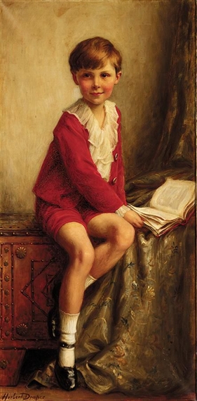 Herbert James Draper | PORTRAIT OF TEDDY, SON OF LIEUTENANT B.W.G OATES ...