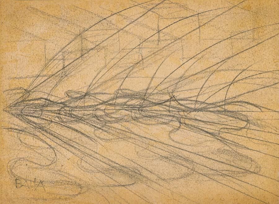 Giacomo Balla | STUDIO DI MOTOCICLETTA IN CORSA | MutualArt
