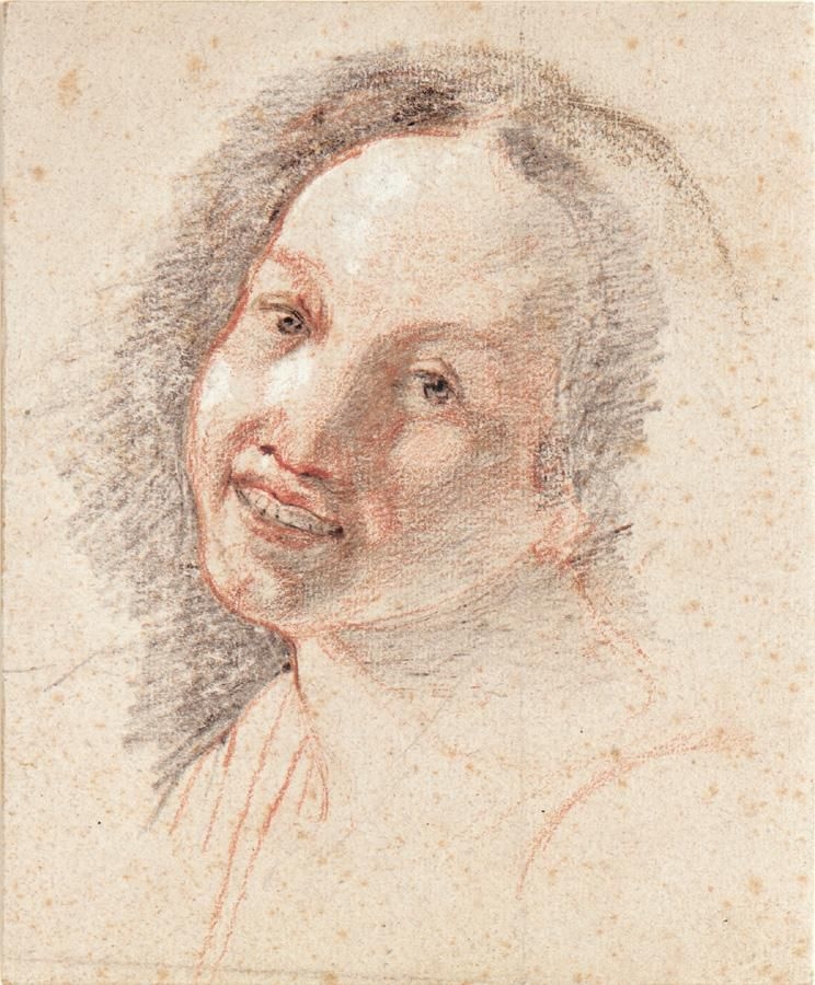 Hendrick Terbrugghen | STUDY OF THE HEAD OF A SMILING GIRL | MutualArt