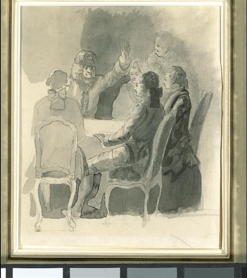 Jean Huber | VOLTAIRE AND HIS APOSTLES | MutualArt