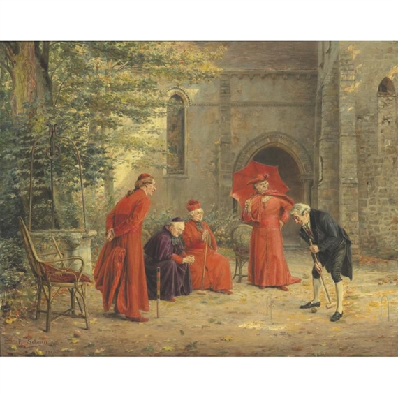 Paul Schaan | FRENCH, 19TH/20TH CENTURY PLAYING CROQUET | MutualArt