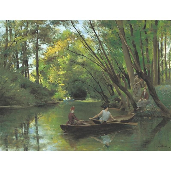 Jules Scalbert | FRENCH, B. 1851 THE BOATMEN | MutualArt