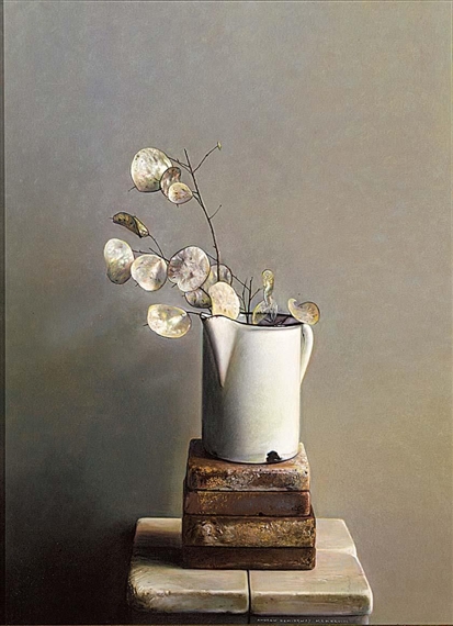 Andrew Hemingway | JUG WITH SATIN-FLOWERS | MutualArt