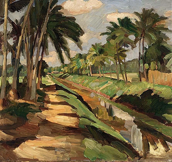 Jan Frank | A VIEW OF AN INDONESIAN LANDSCAPE | MutualArt