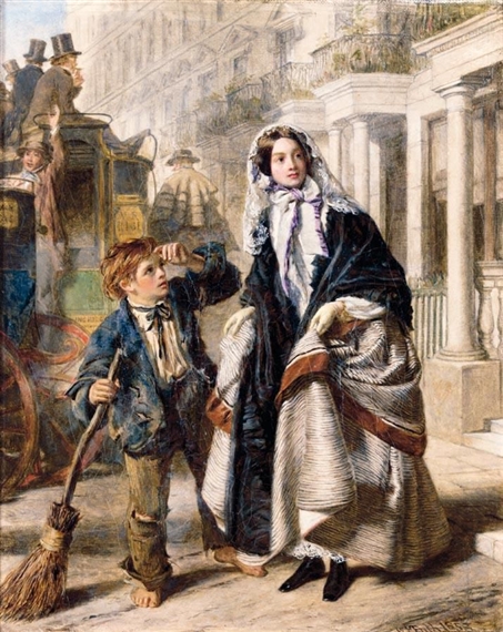 William Powell Frith | THE CROSSING SWEEPER | MutualArt