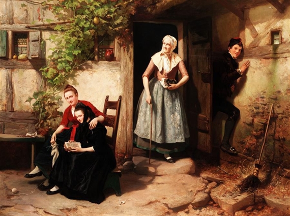 Carl Wilhelm Hübner | GRANDMOTHER'S VISIT | MutualArt