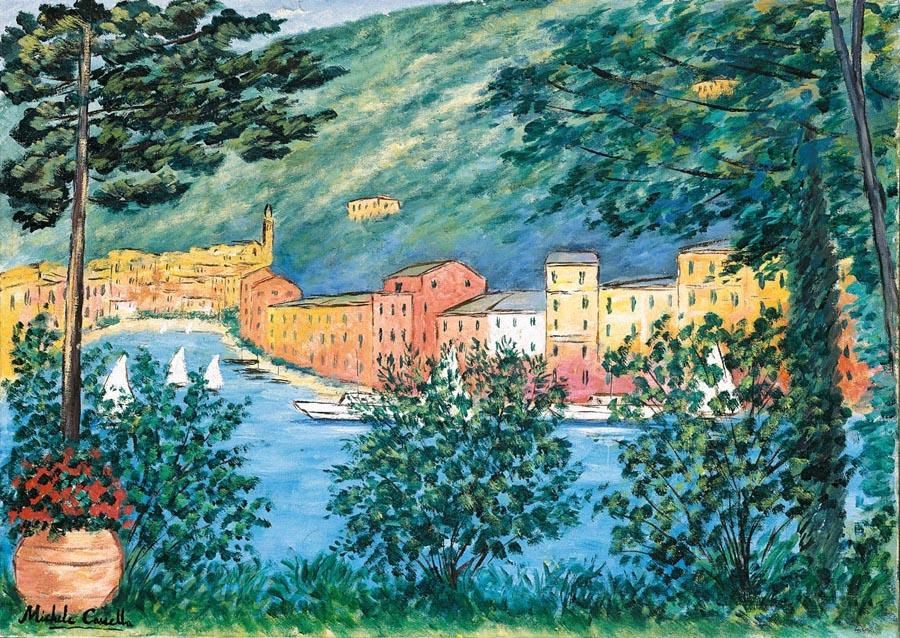 Michele Cascella | VEDUTA DALLA FINESTRA CON VASO DI FIORI | MutualArt