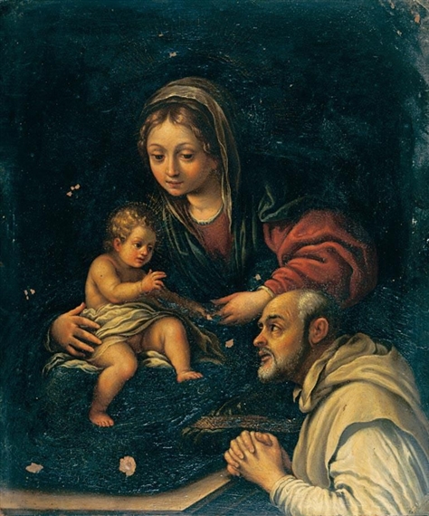 Alessandro Tiarini | MADONNA COL BAMBINO E SAN ROMUALDO | MutualArt