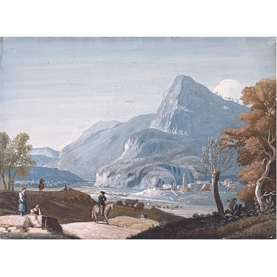 Marco Ricci | MOUNTAINOUS LANDSCAPE WITH FIGURES | MutualArt