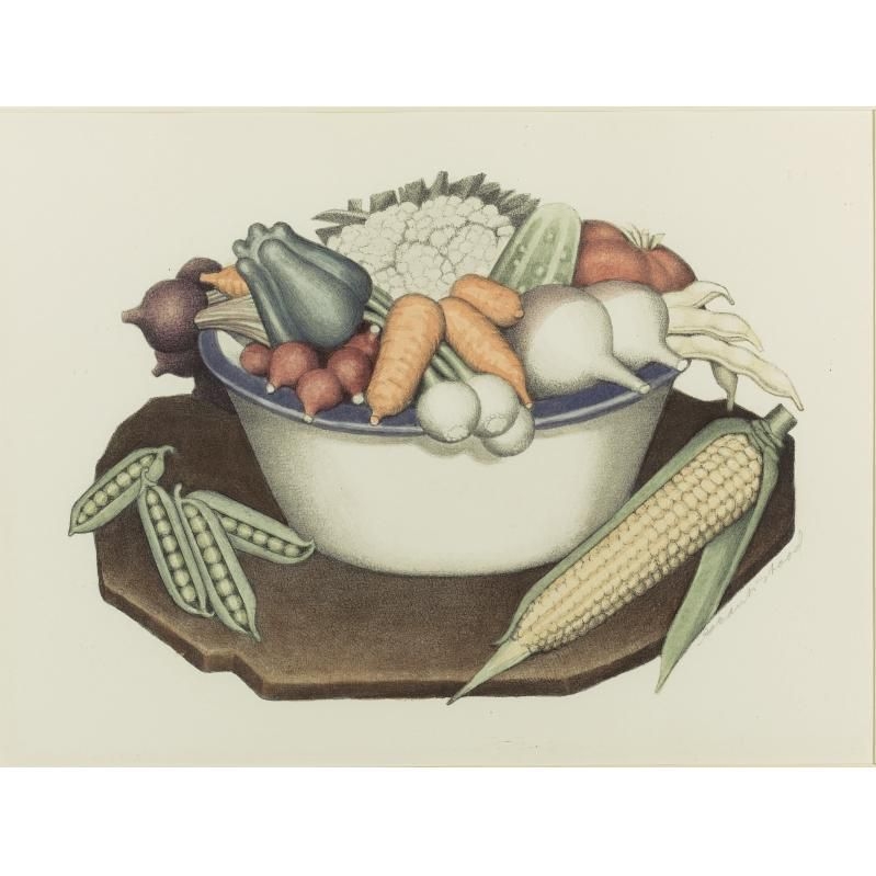 Grant Wood | FRUITS, VEGETABLES, TAME FLOWERS, WILD FLOWERS (COLE 7-10 ...