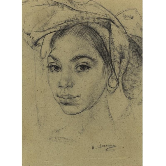 Nicolai Fechin | AMERICAN, 1881-1955 PORTRAIT OF A GIRL | MutualArt