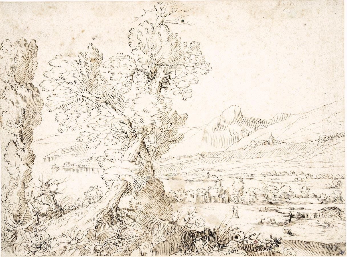 Giovanni Francesco Grimaldi | A LANDSCAPE WITH TREES | MutualArt