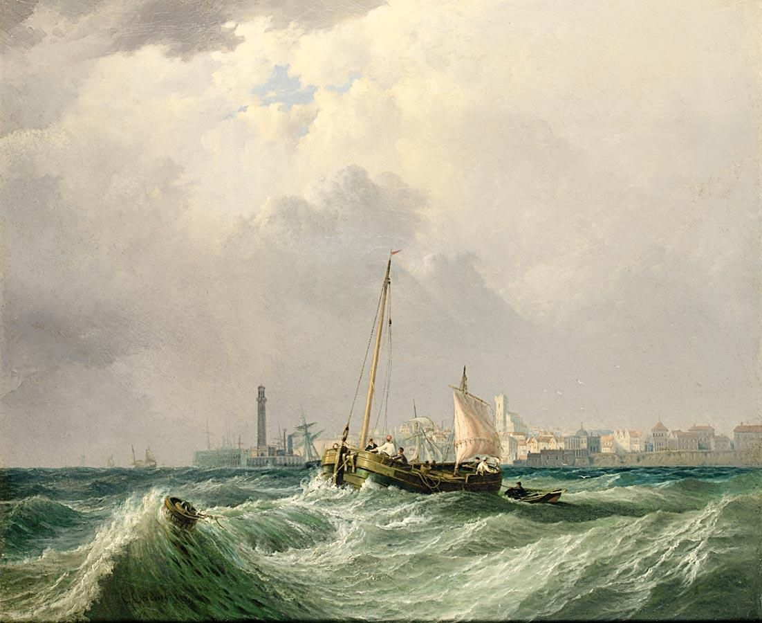 George Chambers | A BARGE OFF MARGATE | MutualArt